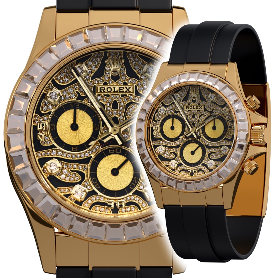Rolex Daytona Eye Of The Tiger 116588tbr - 3D Model for Corona