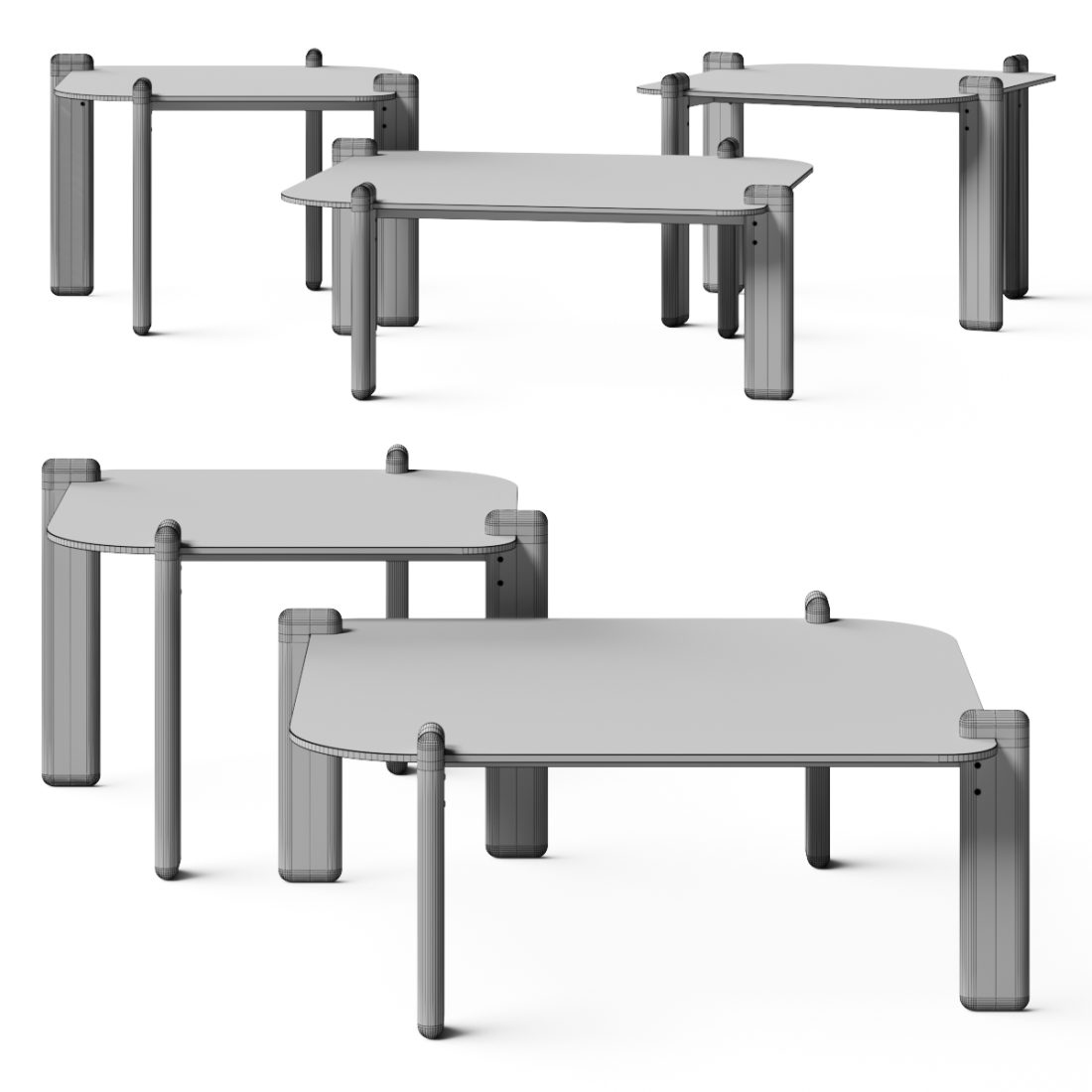 Innova Imbottiti Rosie Coffee Tables - 3D Model for VRay, Corona