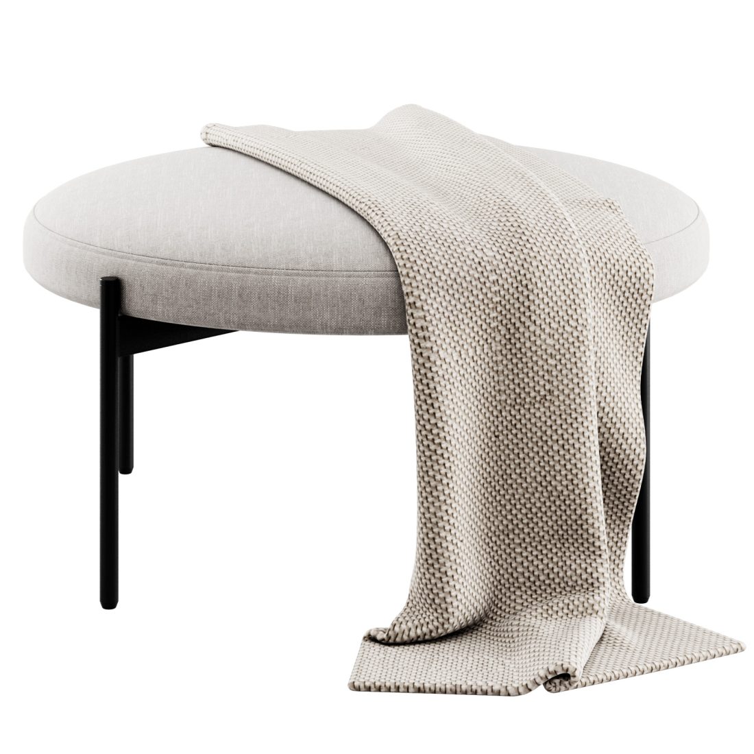 Caillou Bench And Ottoman By Liu Jo Living - 3D Model for VRay