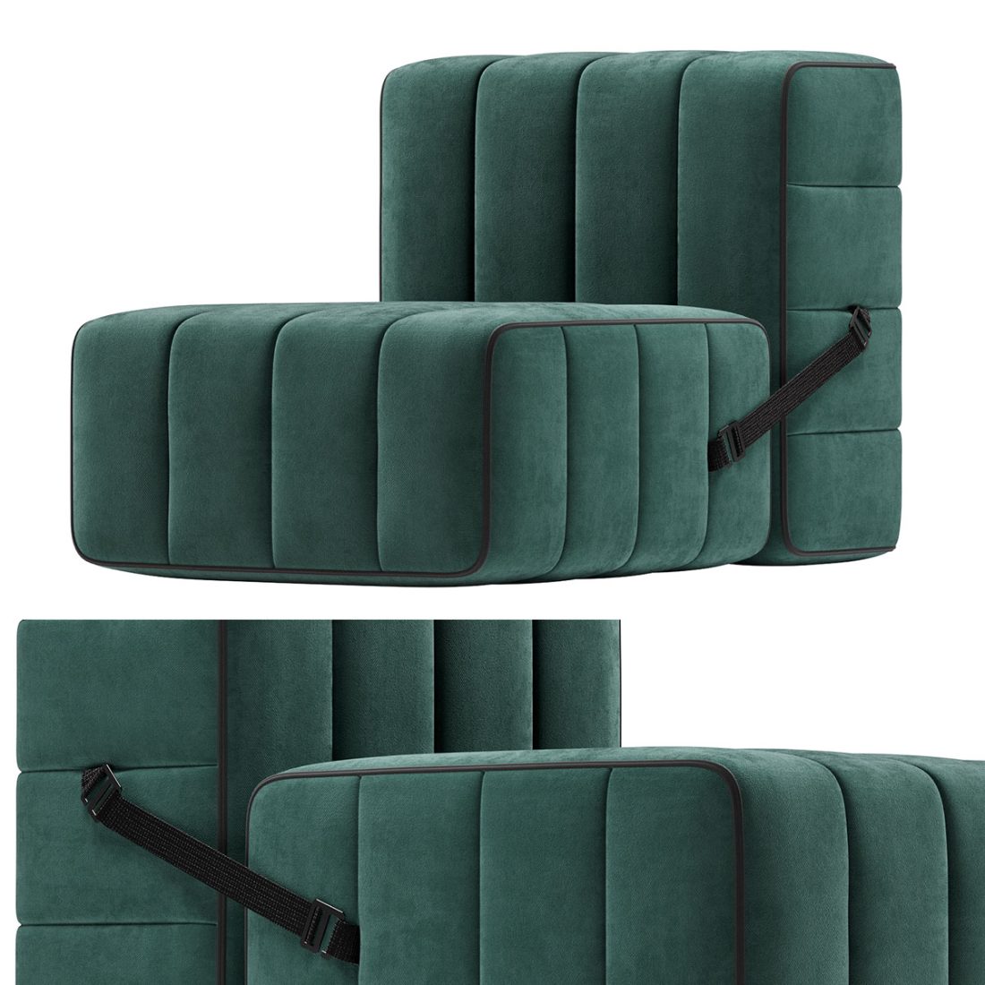 Curt Modular Armchair 3D Model for Corona | CGMood