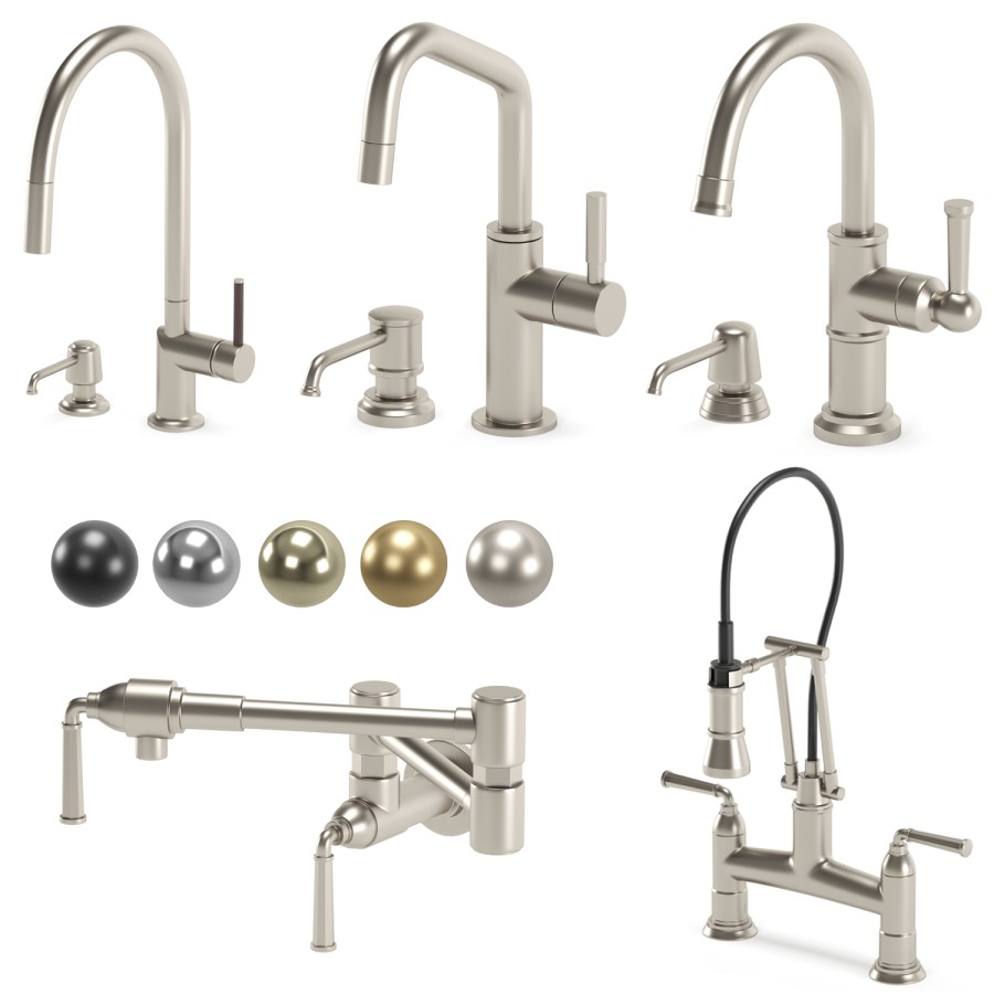 BRIZO Kitchen Faucets - 3D Model for Corona, VRay