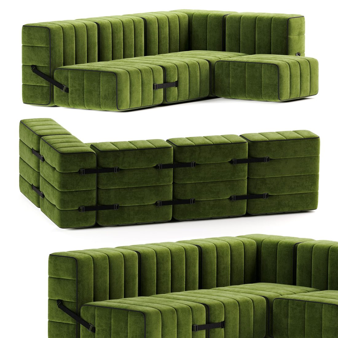 Curt Modular Sofa - 3D Model for Corona