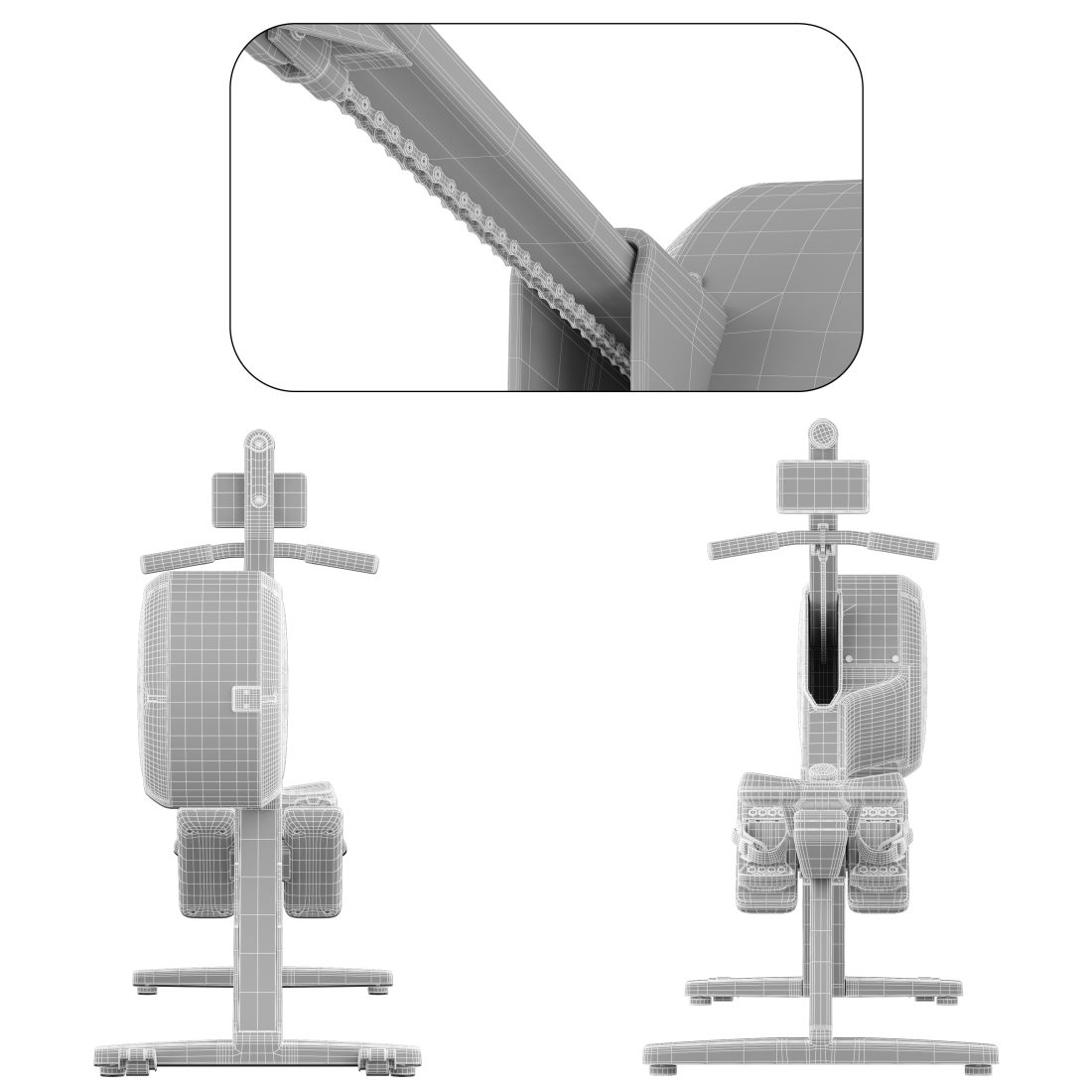 Technogym Skill Row - 3D Model for VRay