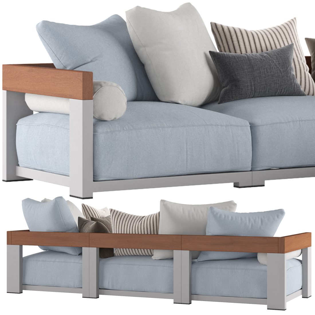 Outdoor Sofa Milos By Flexform - 3D Model for VRay, Corona