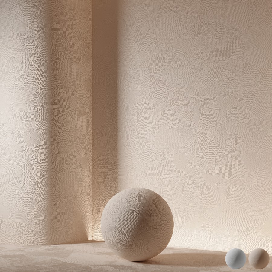 Decorative Plaster. Seamless Decorative Plaster 91 - 3D Model for Corona