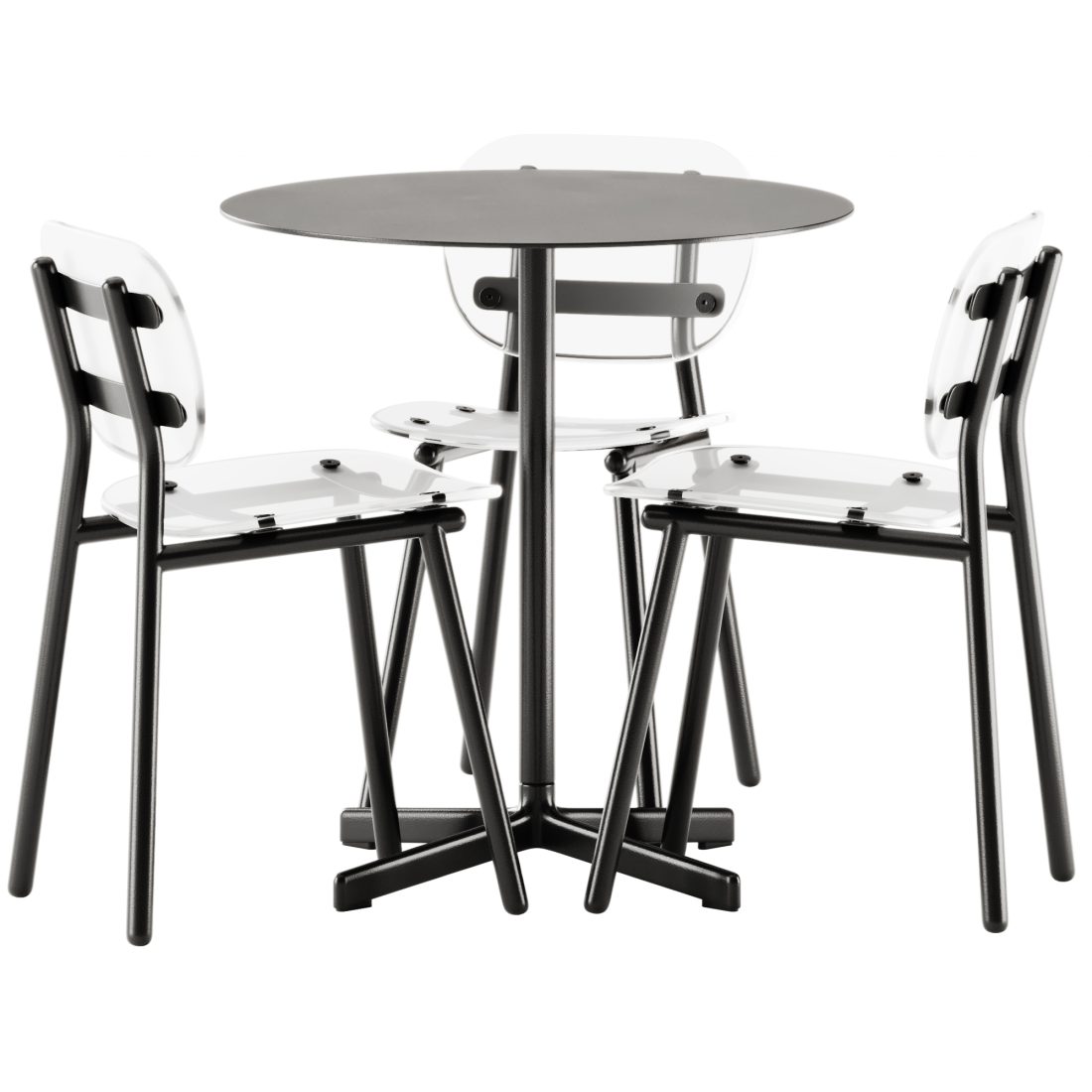 Hay Neu Round Table And Fenster Chair - 3D Model for Corona