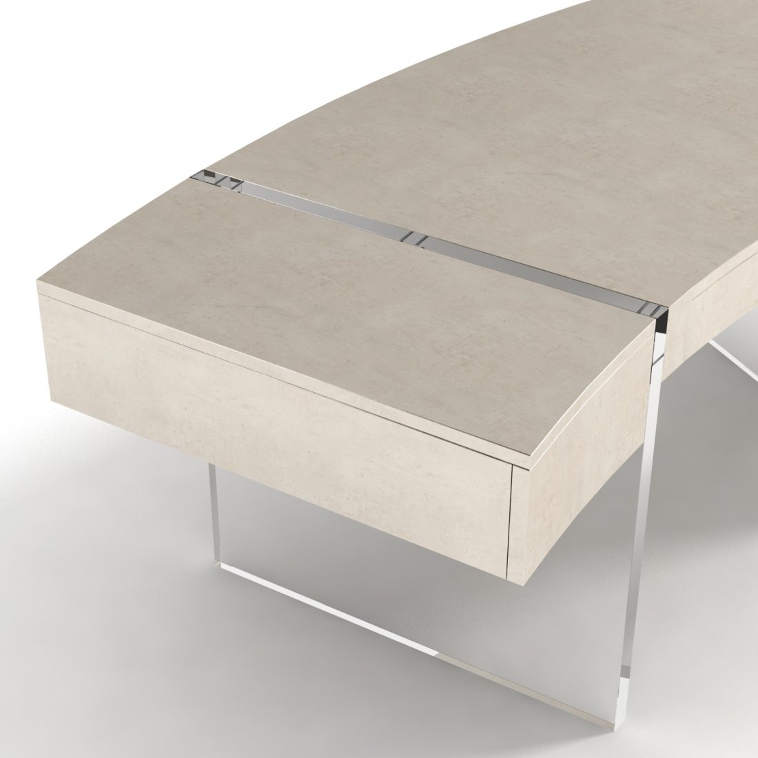 Loftus Side Drawer Curved Desk 3D Model for VRay | CGMood