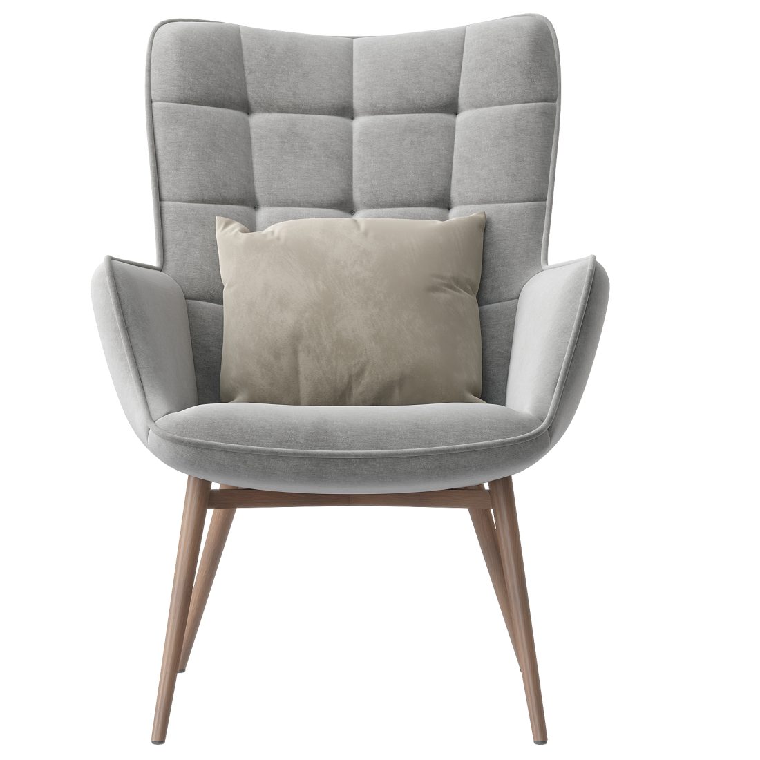 Aichele Tufted Wingback Chair - 3D Model for Corona