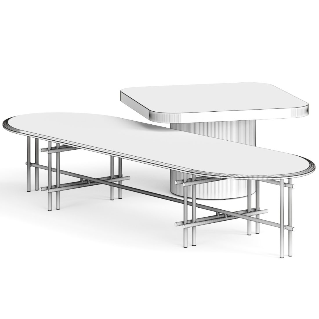 Eichholtz Proximity Coffee Tables - 3D Model for VRay, Corona