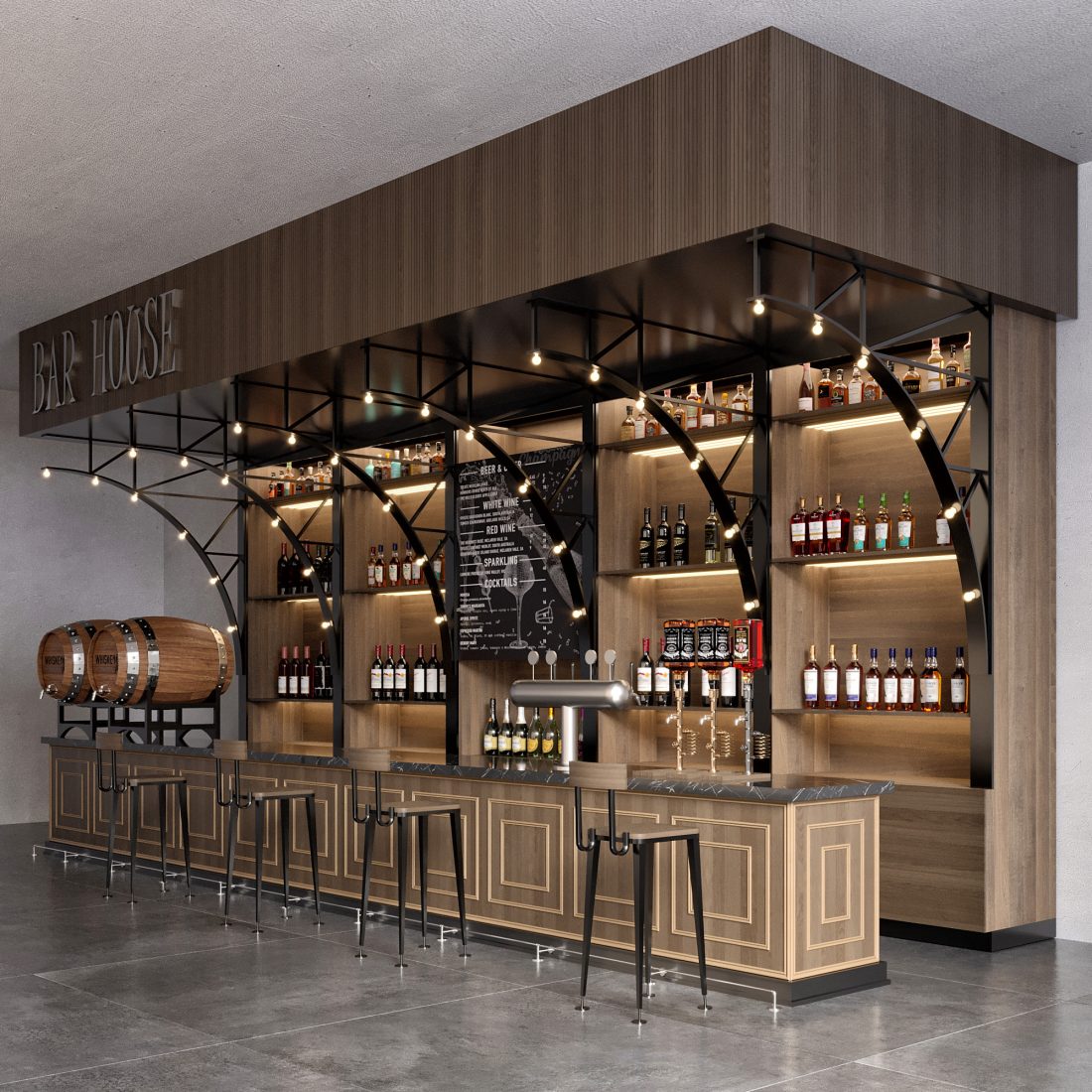 Bar No6 3D Model for VRay, Corona | CGMood