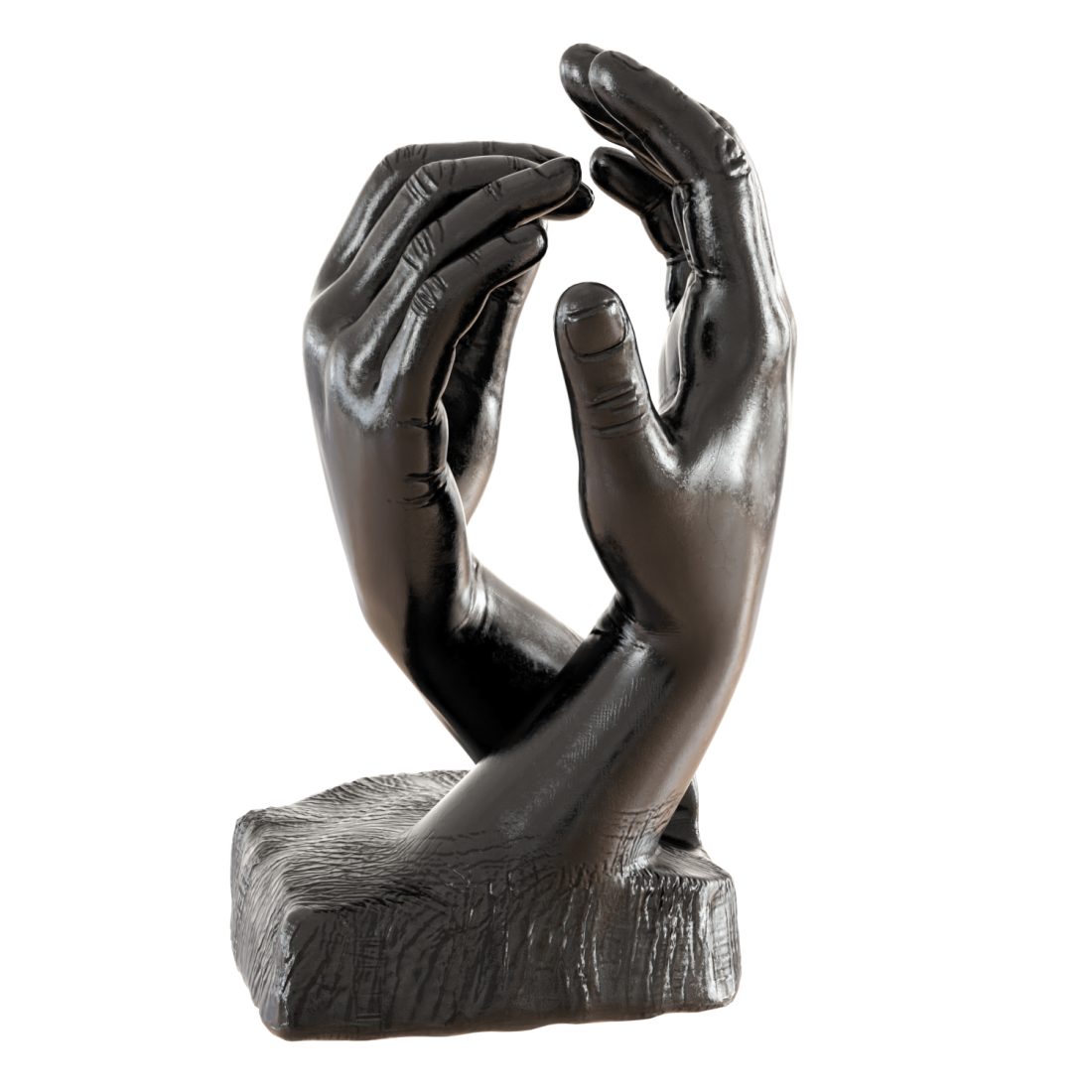 Sculpture Two Hands By Auguste Rodin - 3D Model for VRay