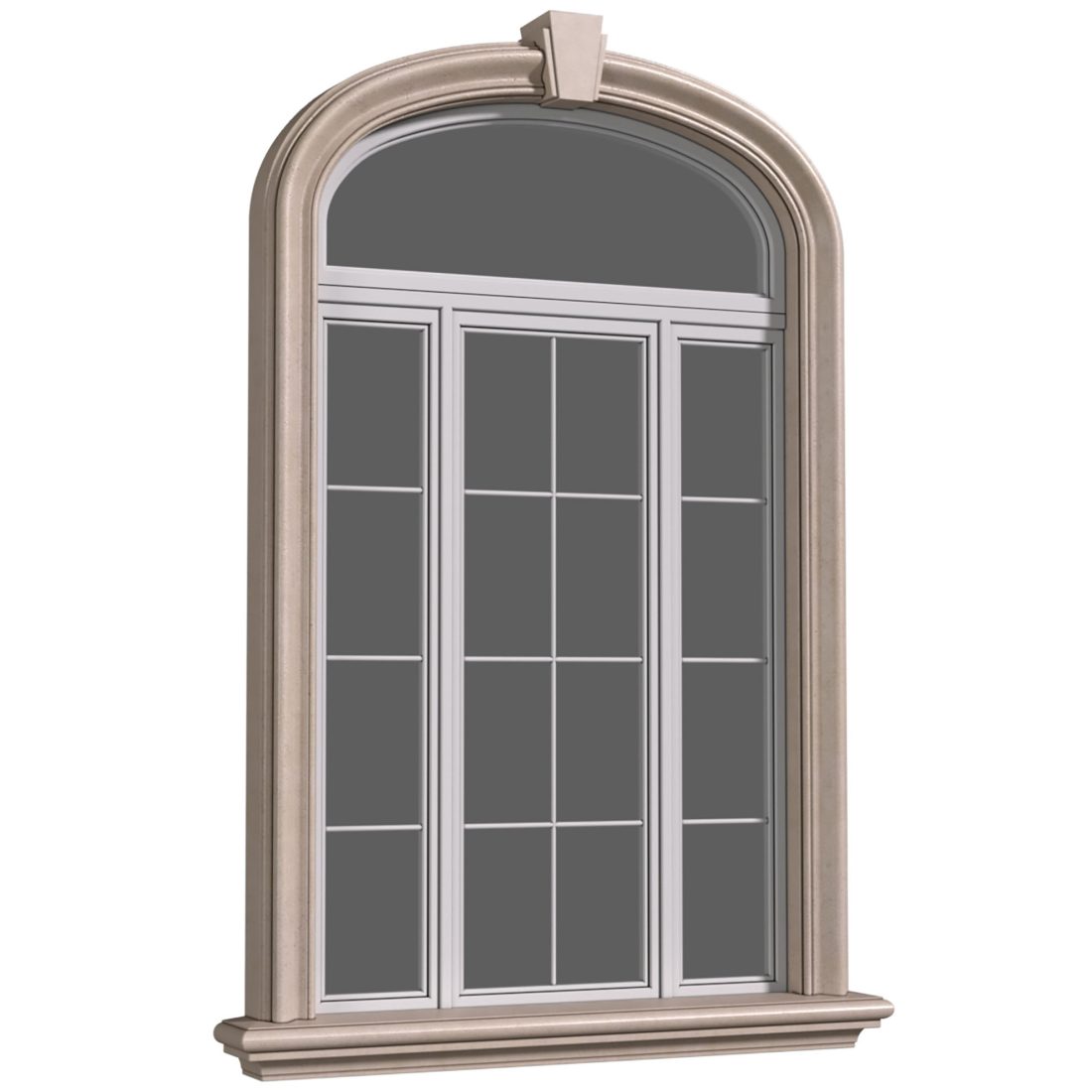 Arc Classical Frame Window 3D Model for VRay, Corona | CGMood