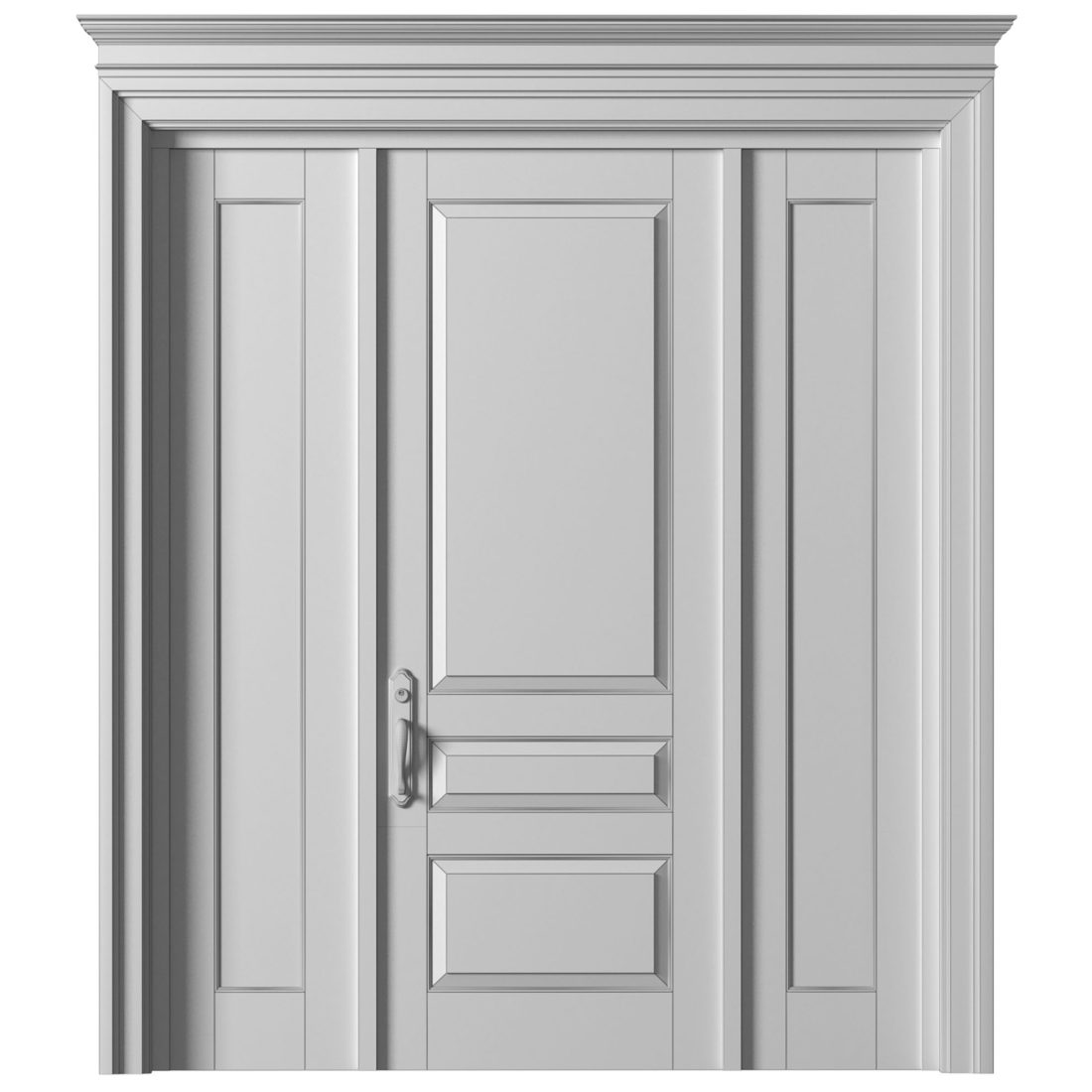 Entrance Classic Street Doors - 3D Model for VRay, Corona