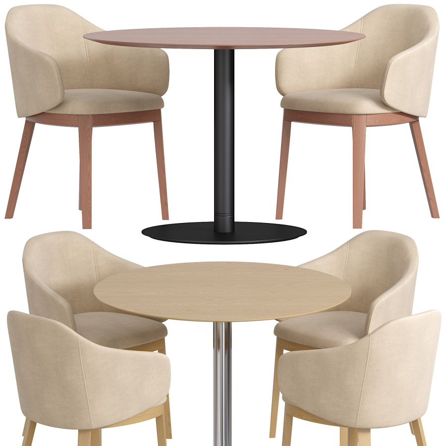Table Quiet And Chair Prelude By Bernhardt 3D Model for Corona | CGMood