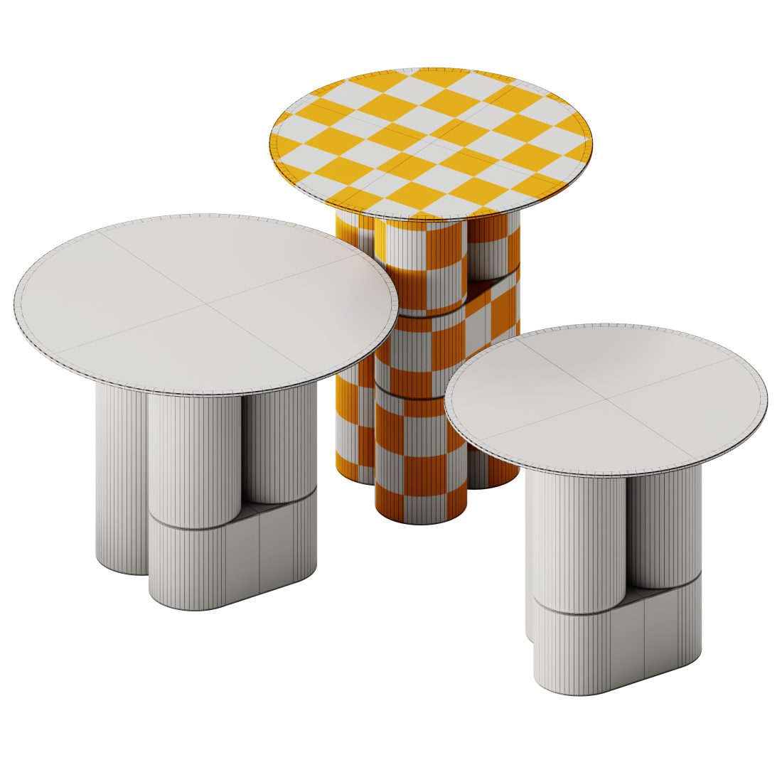 Layers Coffee Tables By Woo - 3D Model for Corona