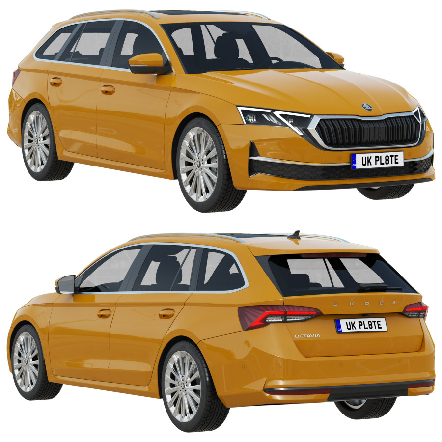 Skoda Octavia Combi 2025 3D Model for VRay | CGMood