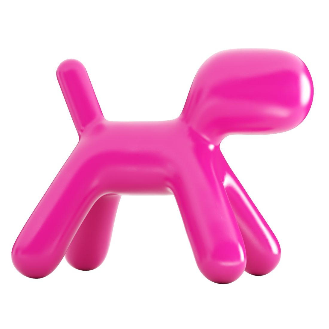 Deep Pink Animals Figurines - 3D Model for VRay