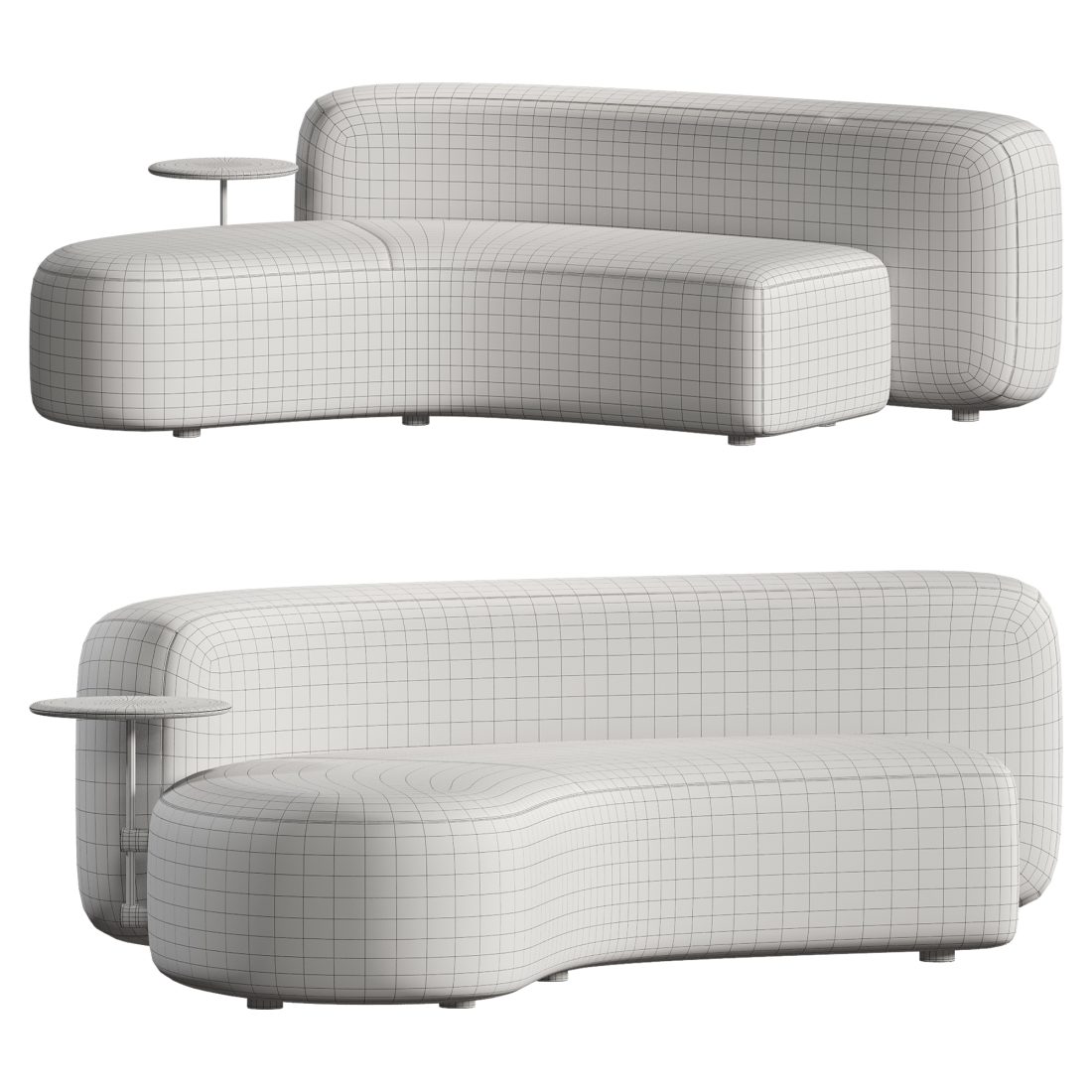 Mythos Left Sofa With Glass Side Table 3D Model for Corona | CGMood