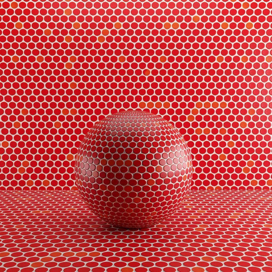 Ceramic Mosaics Loop 40032 4k Pbr Seamless - 3D Model for VRay, Corona ...