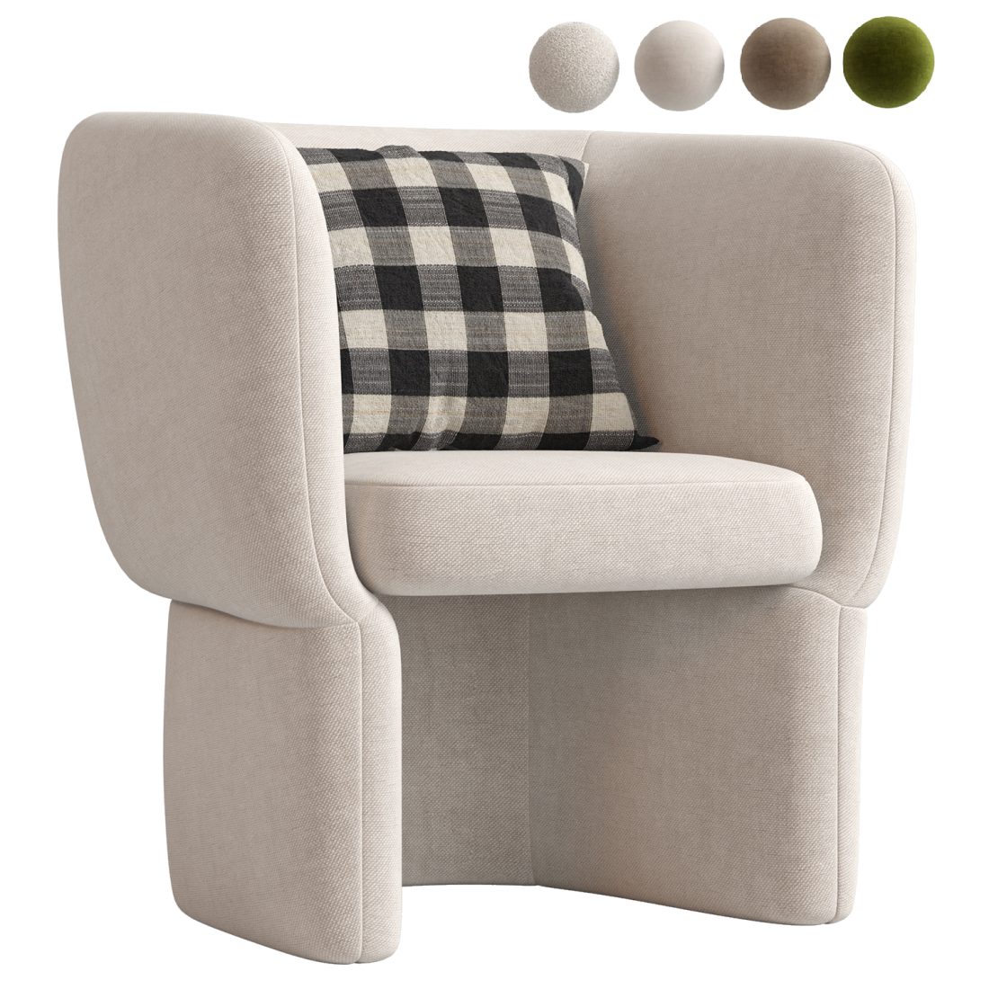 Fiona Chair - 3D Model for Corona