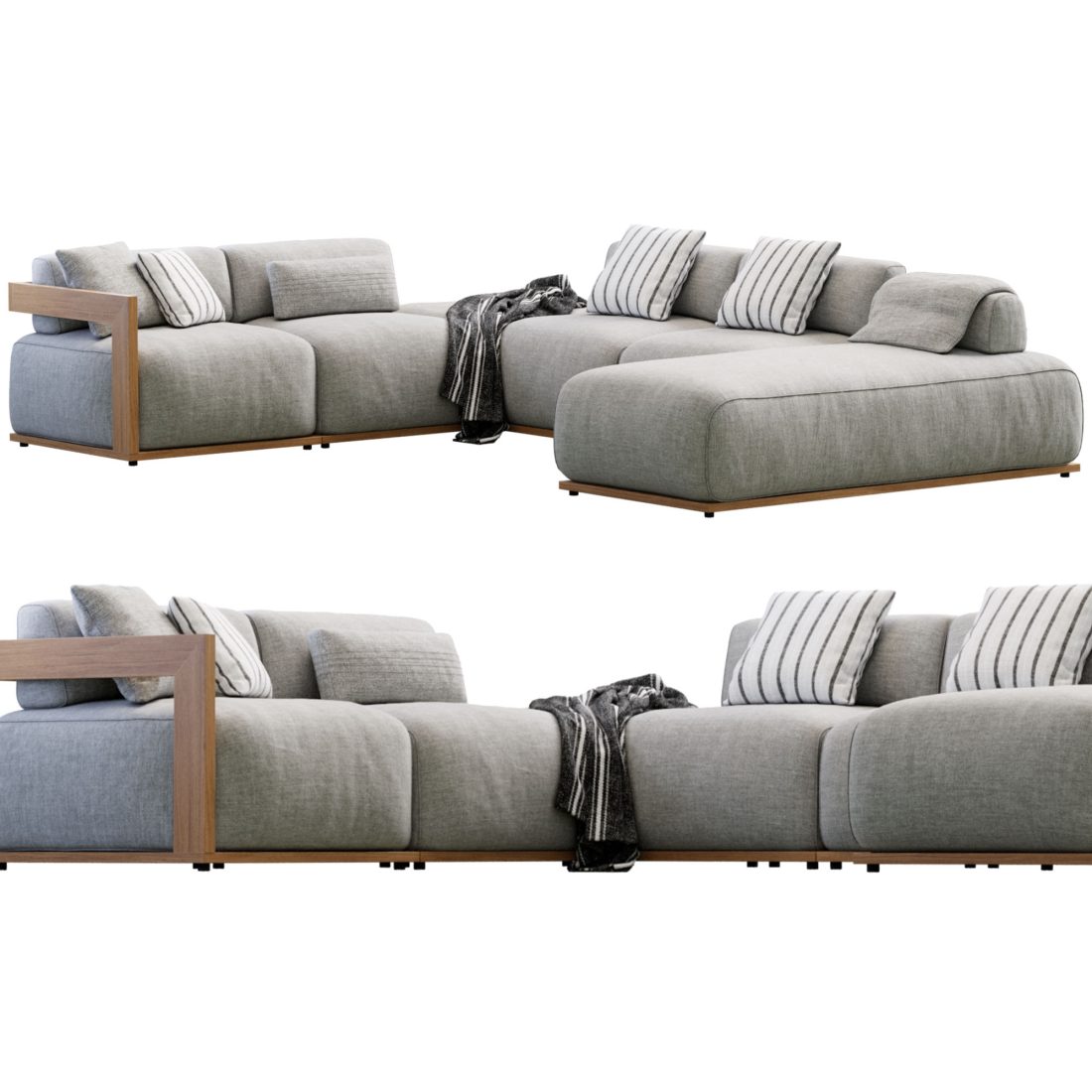 Sofa Claud Open Air By Meridiani - 3D Model for Corona