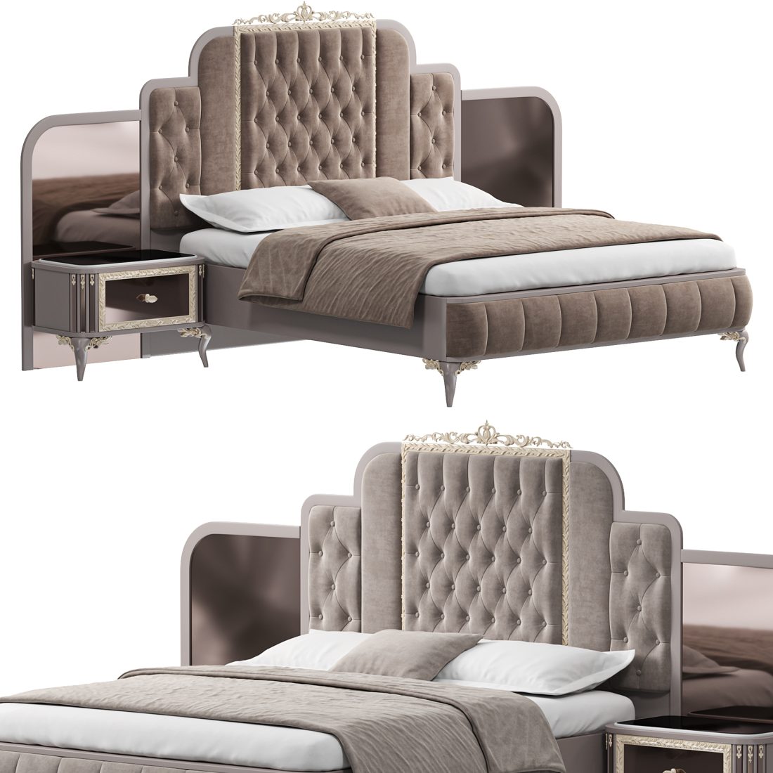 Elegance Luxury Bed By Evgor - 3D Model for Corona