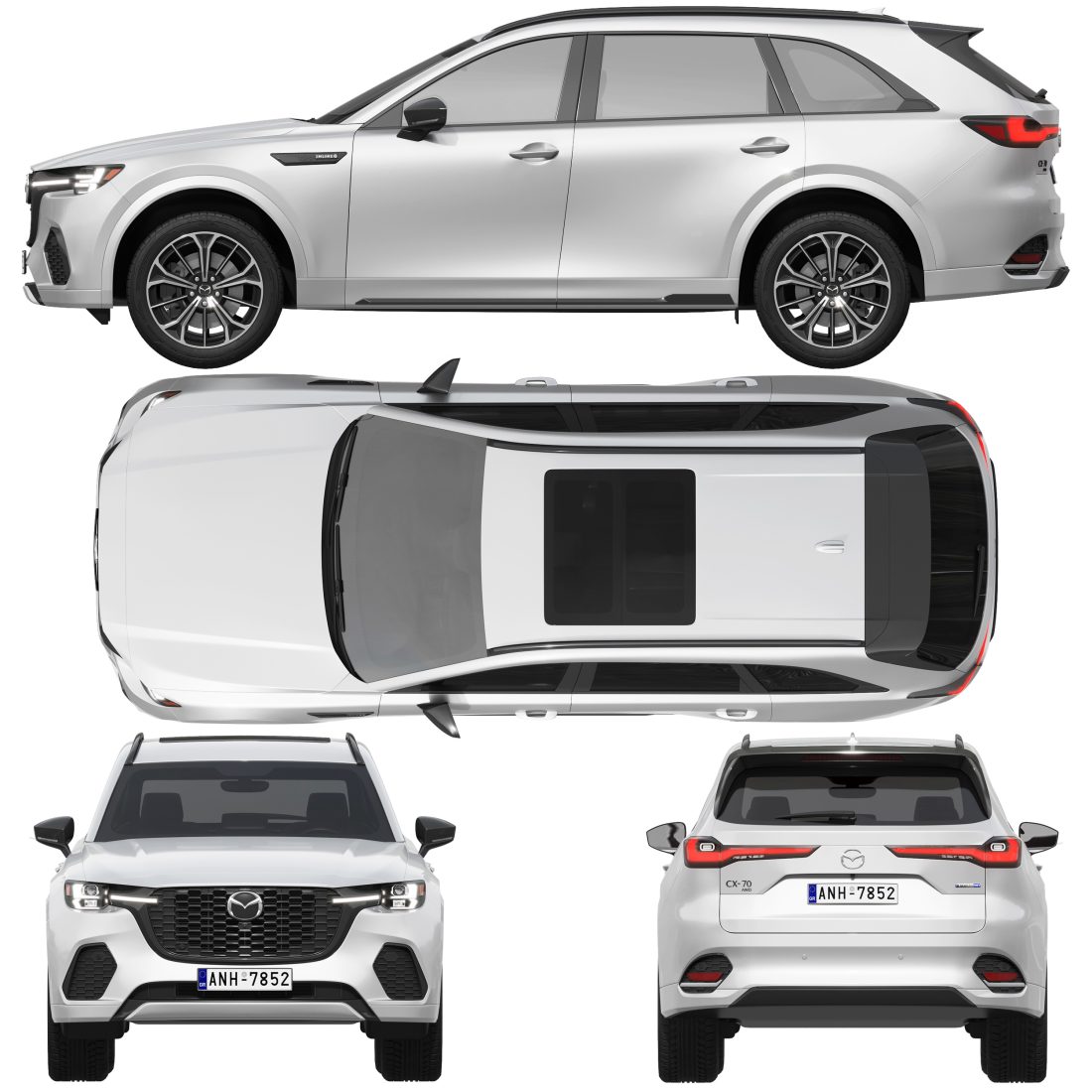 Mazda CX-70 - 3D Model for Corona