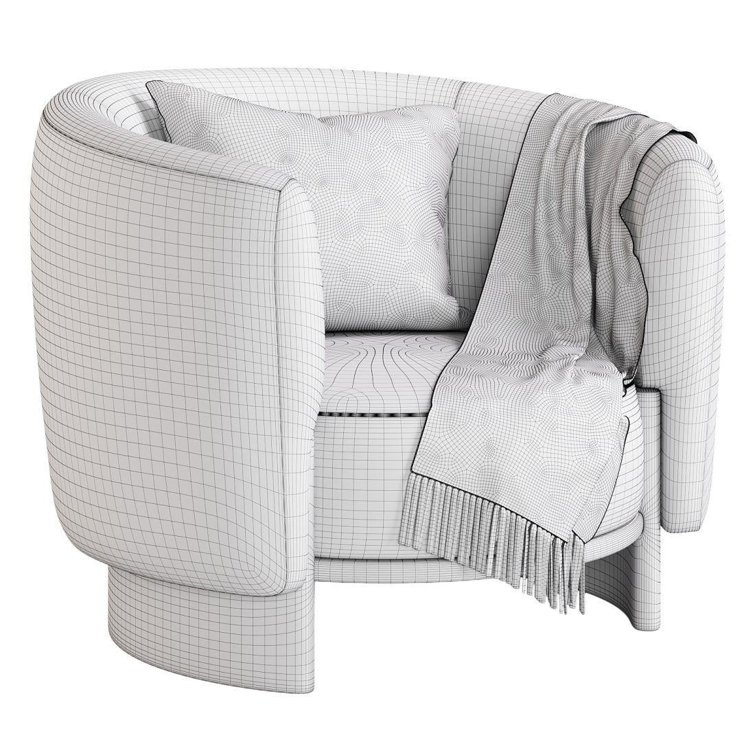 Hug Armchair - 3D Model for Corona