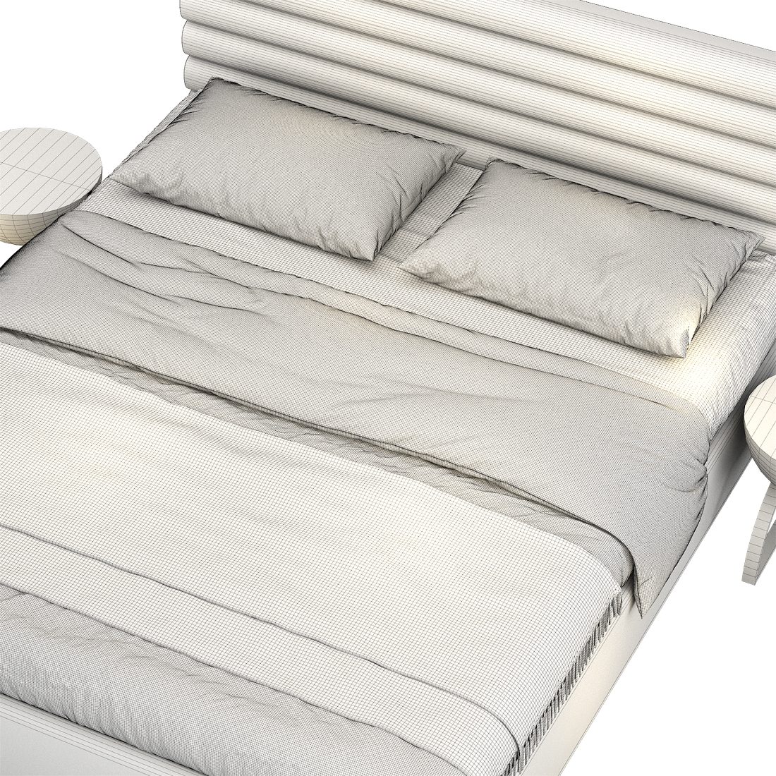 Byron Velvet Bed 3D Model for VRay, Corona | CGMood