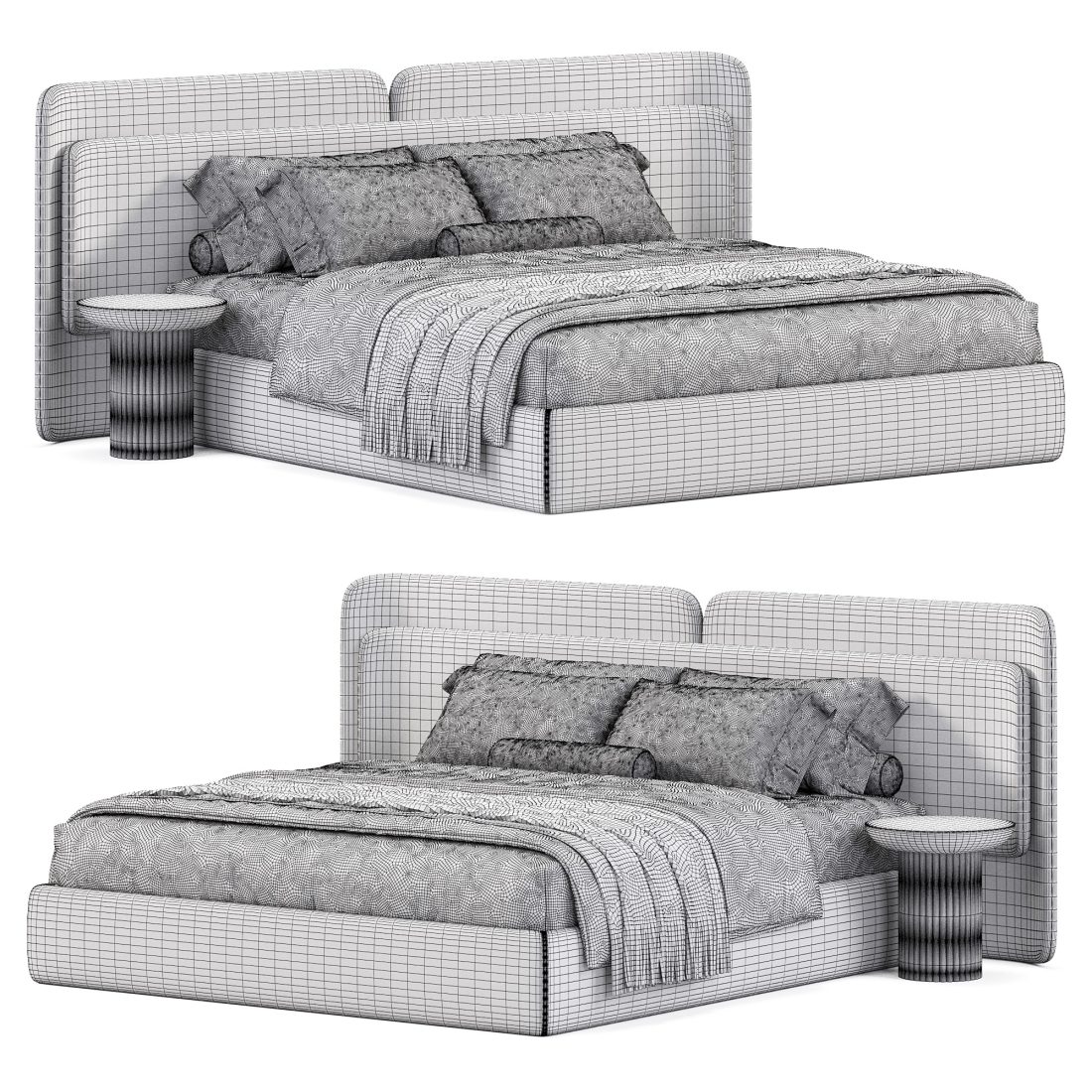 Bed Valetta By Rete 3D Model for Corona | CGMood