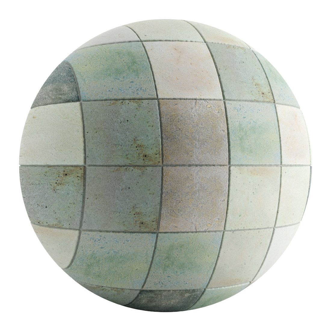 Terracotta Tiles Smalti Green 4k Pbr Seamless - 3D Model for VRay ...