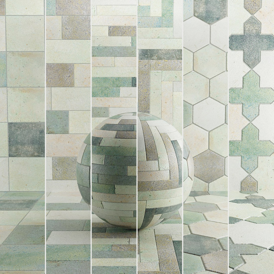 Terracotta Tiles Smalti Green 4k Pbr Seamless - 3D Model for VRay ...