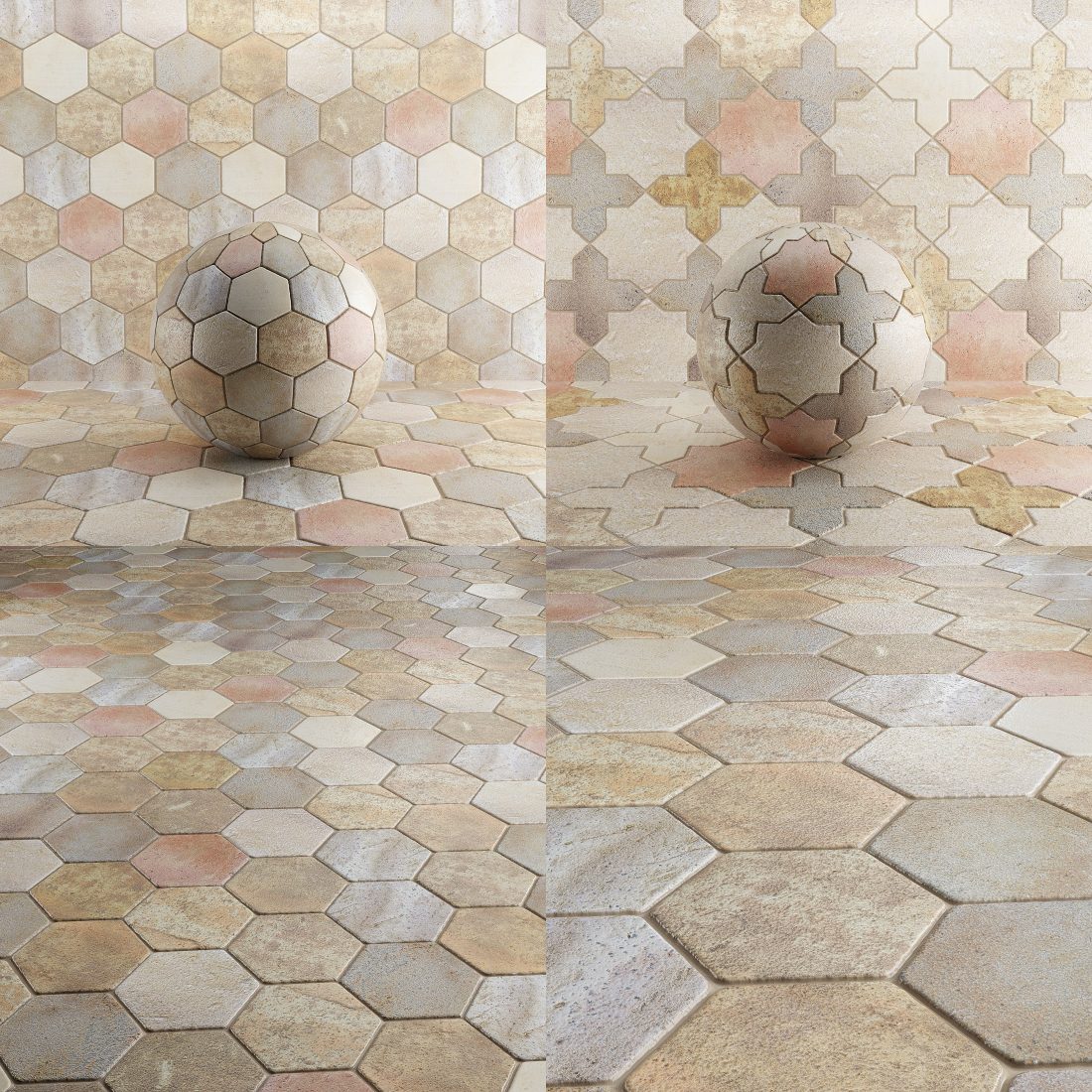 Terracotta Tiles Smalti Lightbrown 4k Pbr Seamless Texture / PBR ...