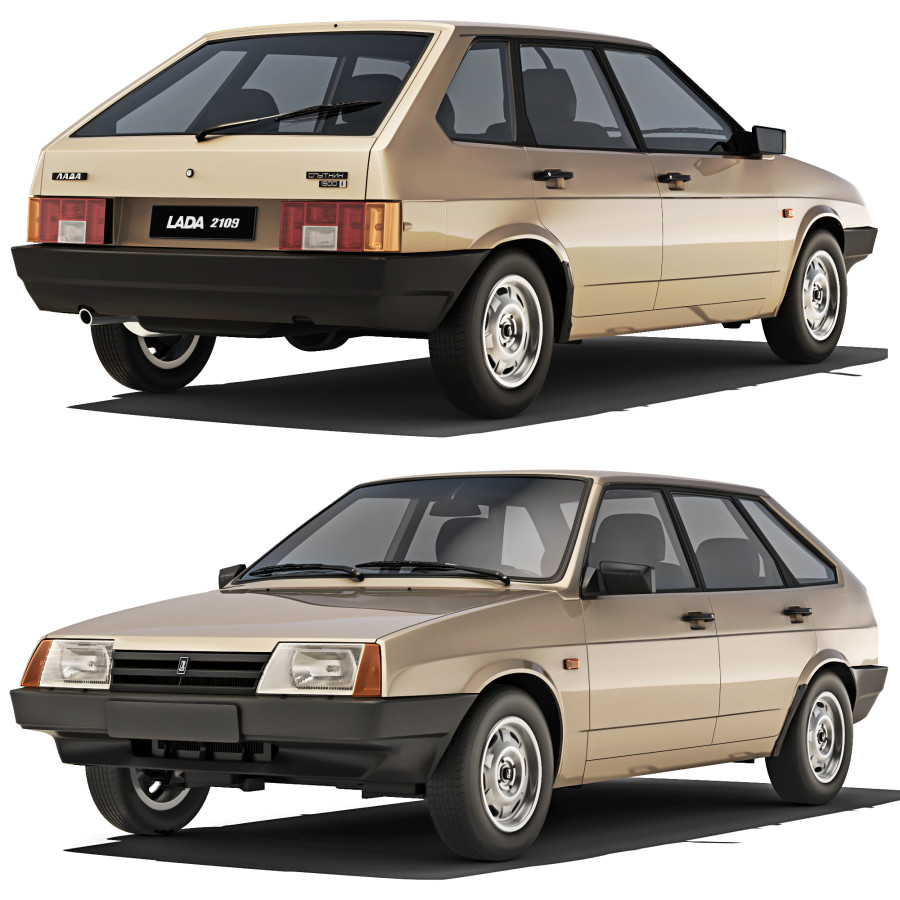 Vaz Lada 2109 Sputnik 1987 3D Model for VRay | CGMood
