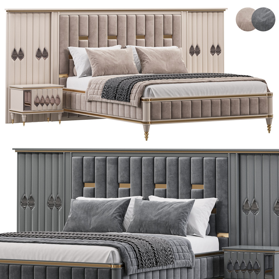 Diamond Luxury Bed By Evgor Collection - 3D Model for Corona
