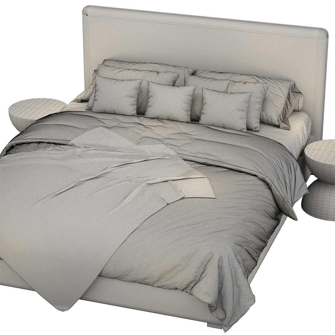 Christie Contemprary Bed 3D Model for VRay, Corona | CGMood