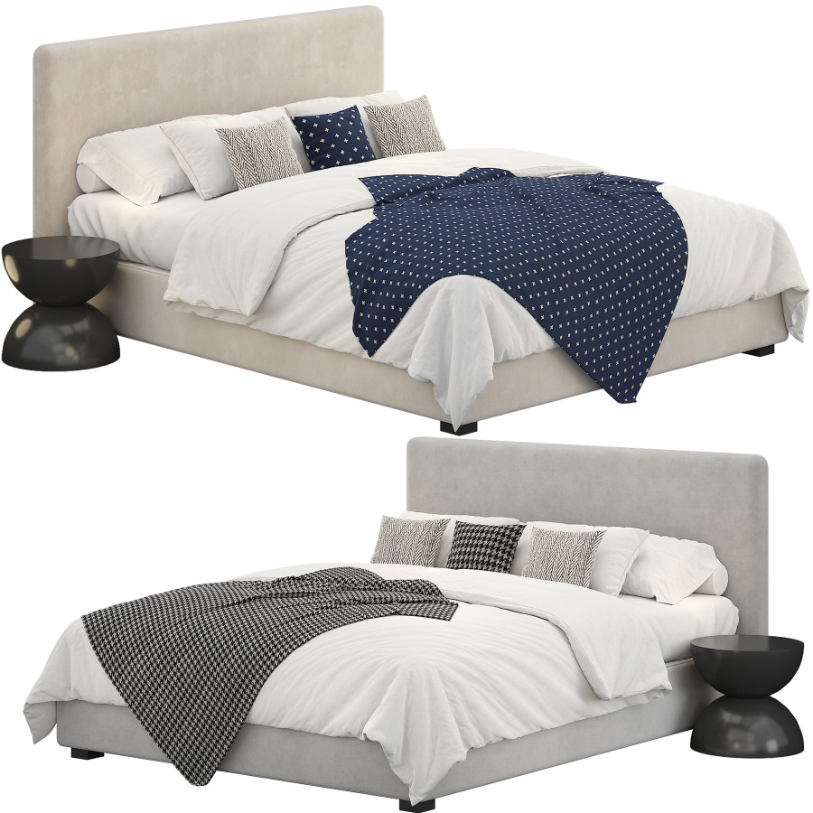 Christie Contemprary Bed 3D Model for VRay, Corona | CGMood