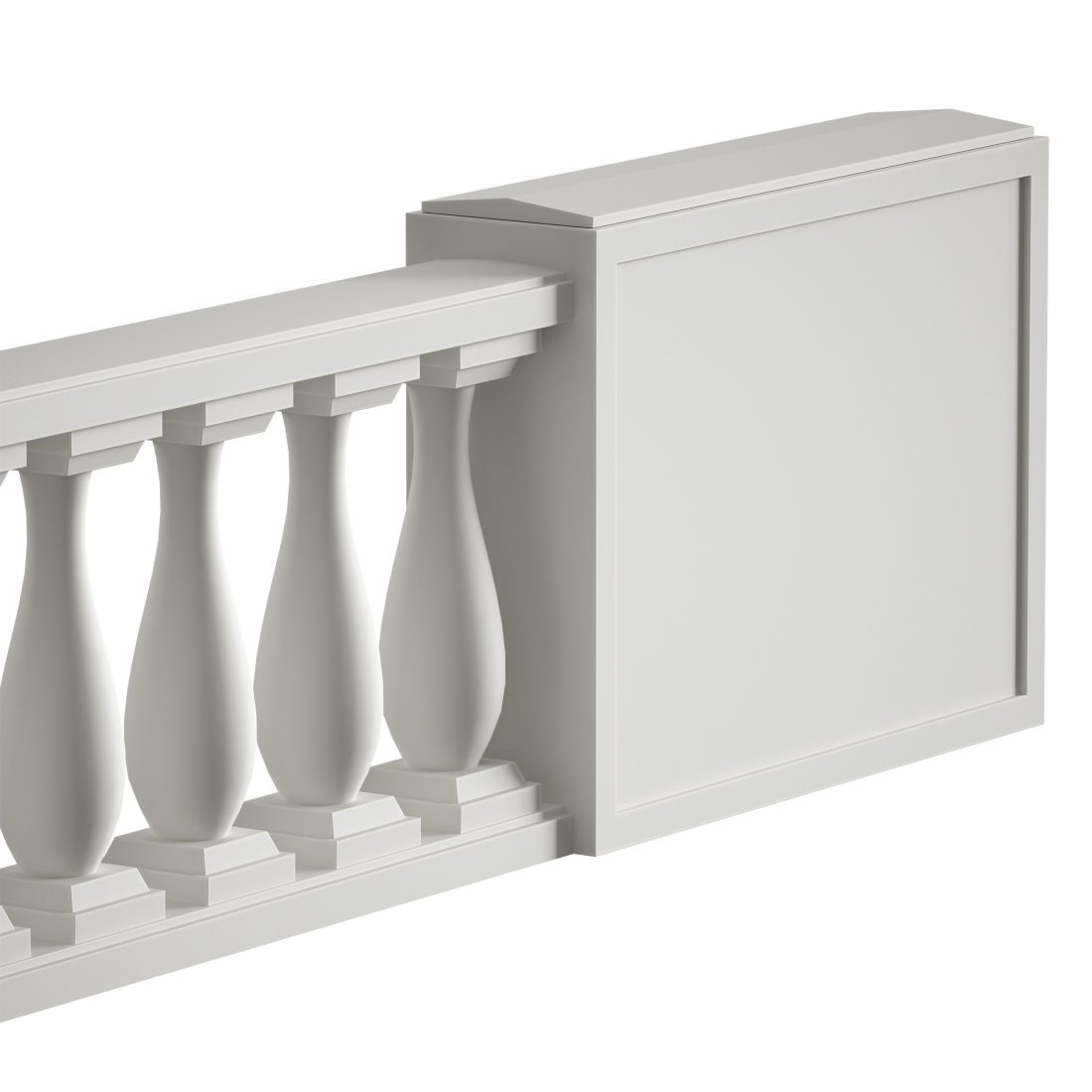 Balustrade Fencing Staircase Balcony Terrace - 3D Model for FStorm ...