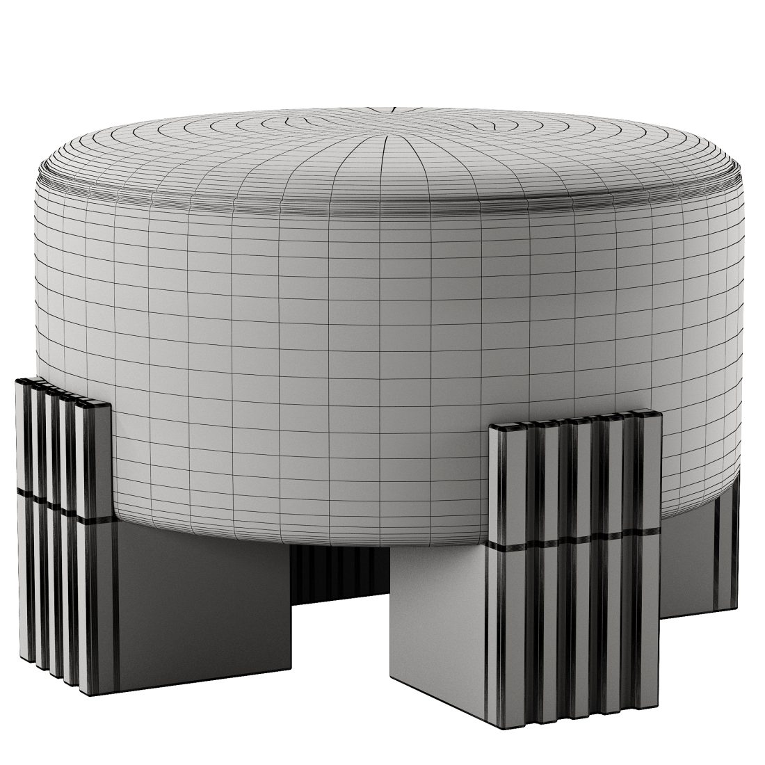 Clark Awaken Type Low Fabric Stool By Dome Deco - 3D Model for Corona