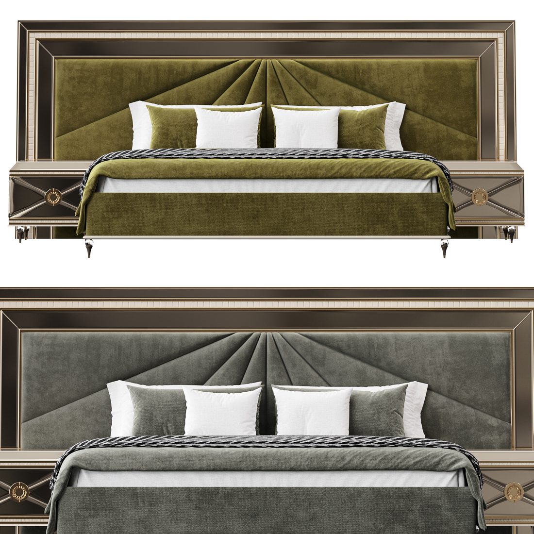 Silva Luxury Bed By Evgor Collection - 3D Model for Corona