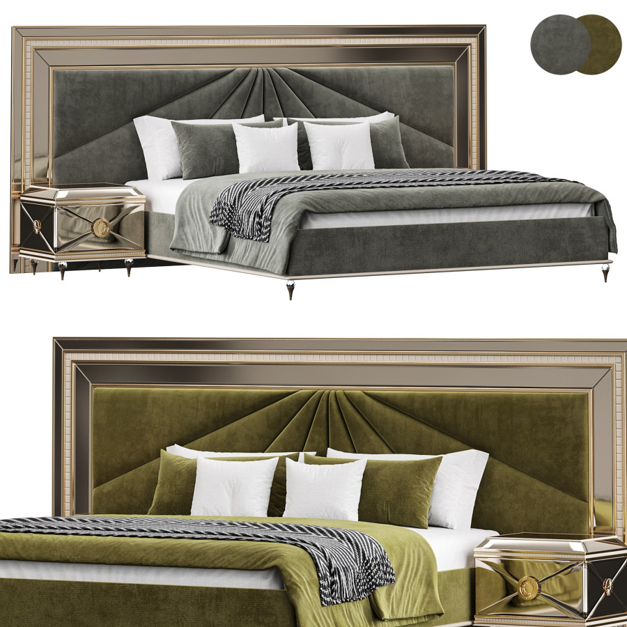 Silva Luxury Bed By Evgor Collection - 3D Model for Corona