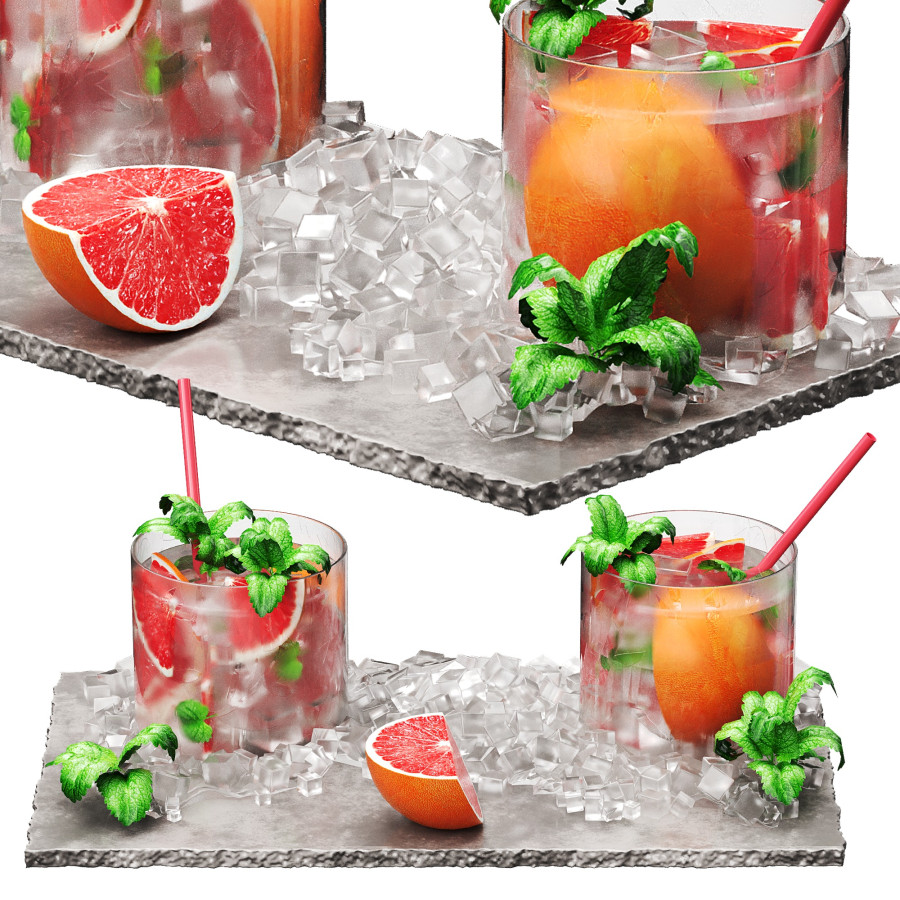 Ice Drink 3D Model for VRay, Corona | CGMood