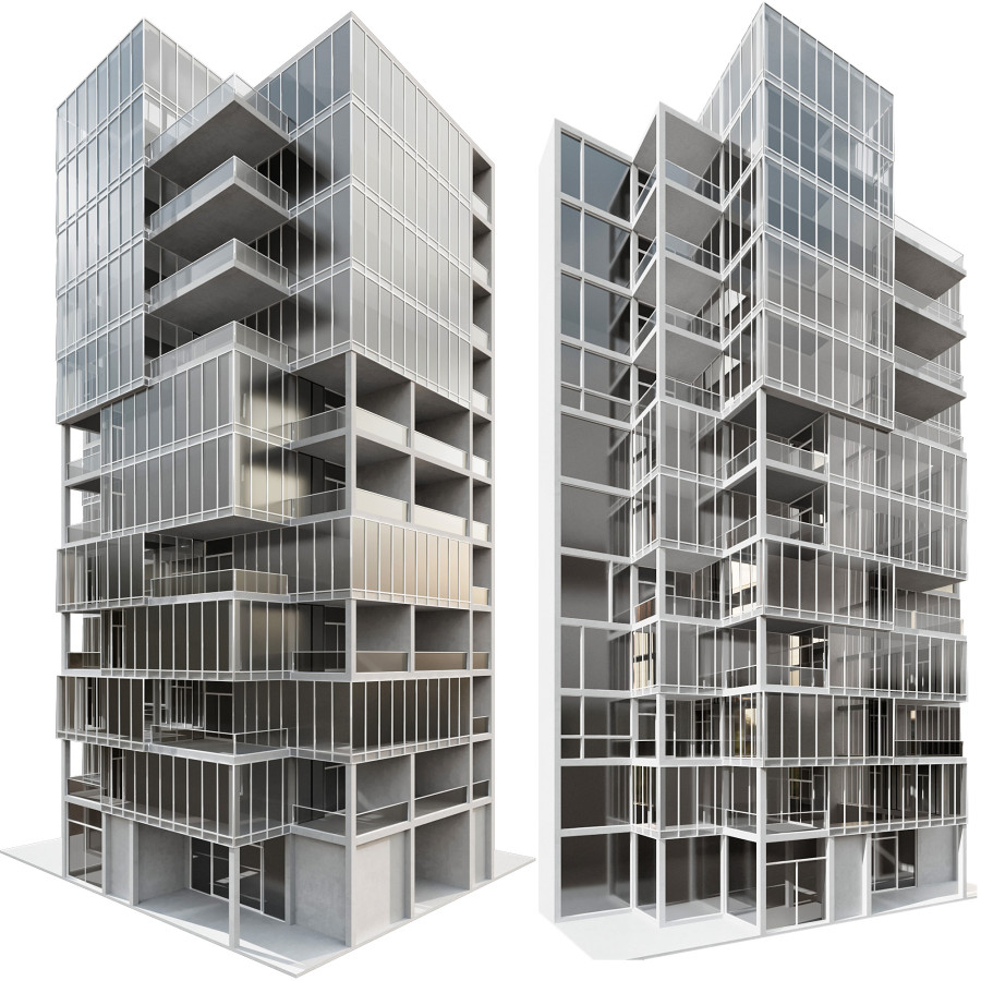 Tower No93 3D Model for VRay, Corona | CGMood