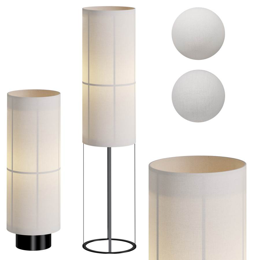 Hashira Hihg Floor Lamp - 3D Model for Corona