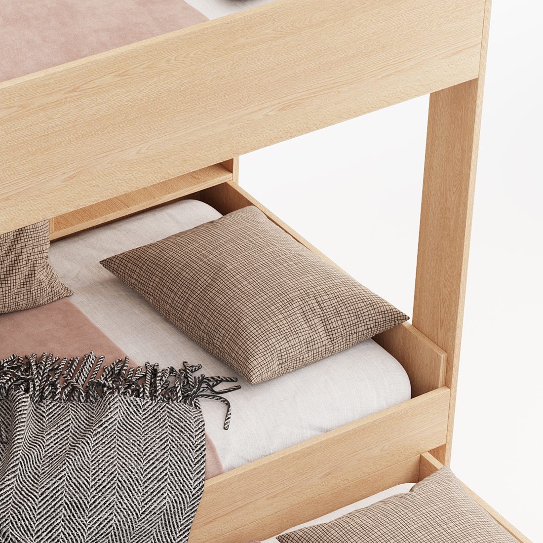 Three-tier Bed Golden Kids 10 - 3D Model for Corona
