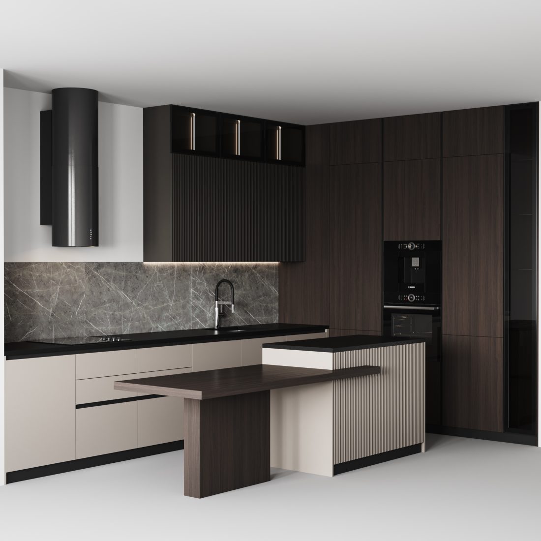 Kitchen Modern-057 3D Model for VRay, Corona | CGMood