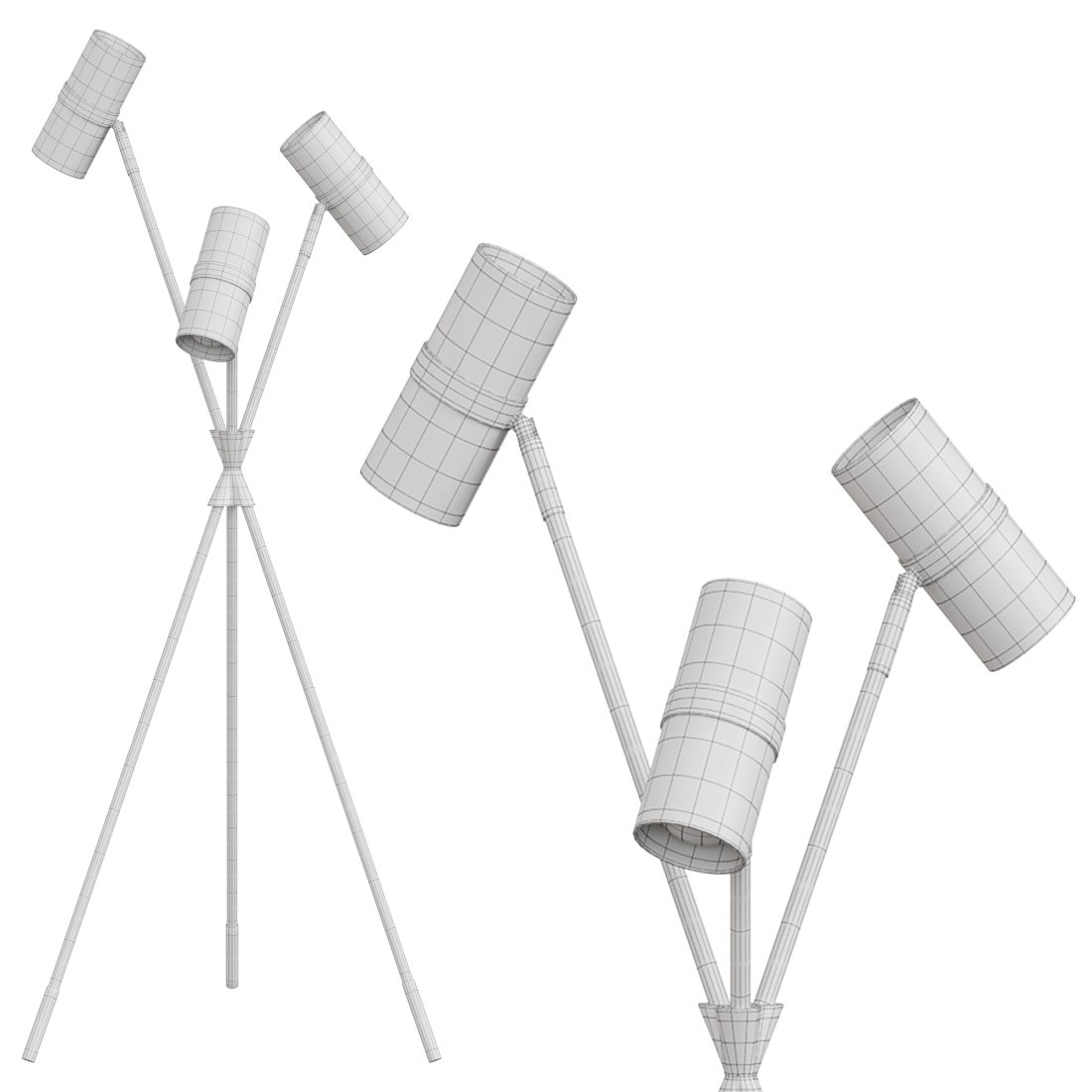 Caracas Task Tripod Floor Lamp By Jonathanadler - 3D Model for Corona