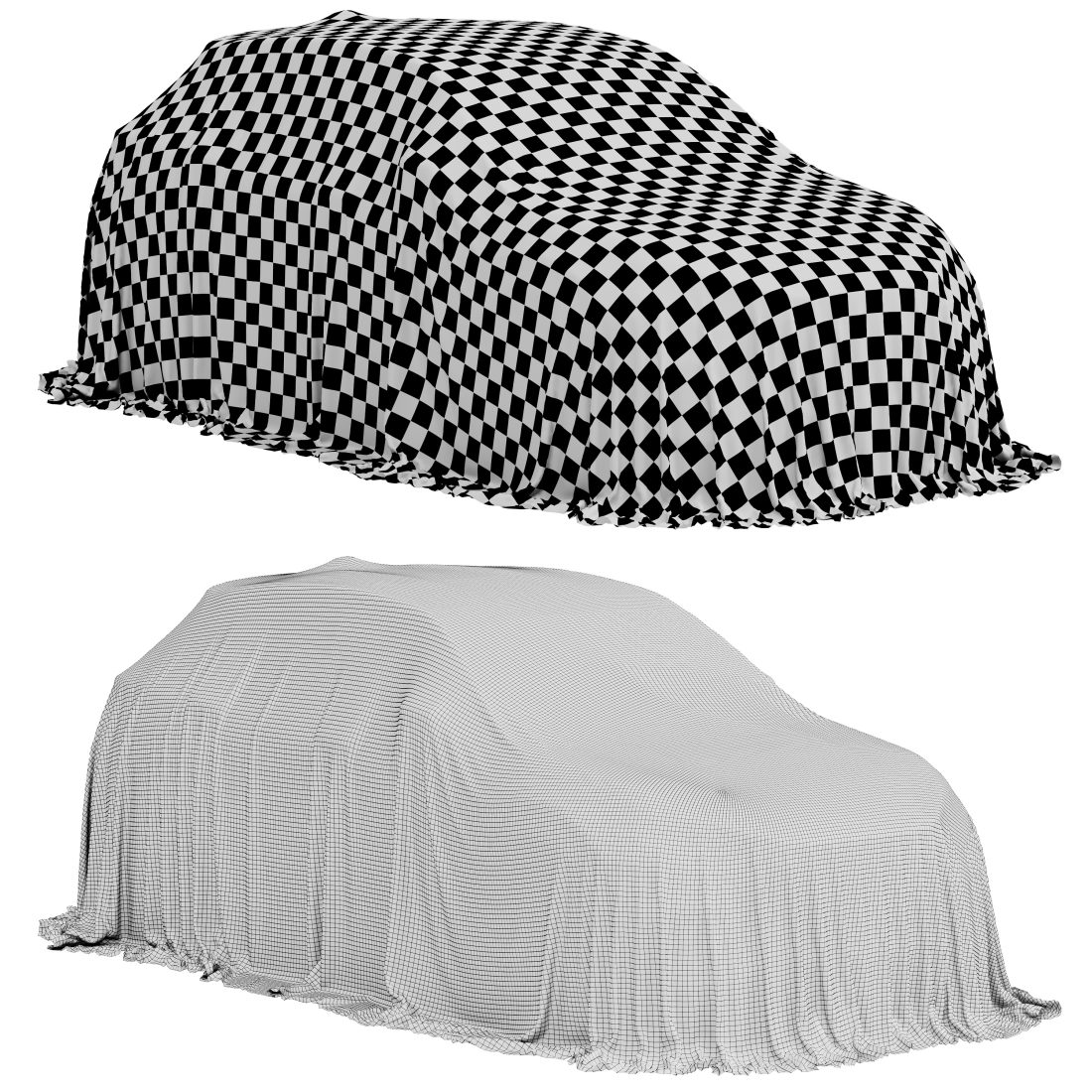 Car Cover Small SUV - 3D Model for Corona