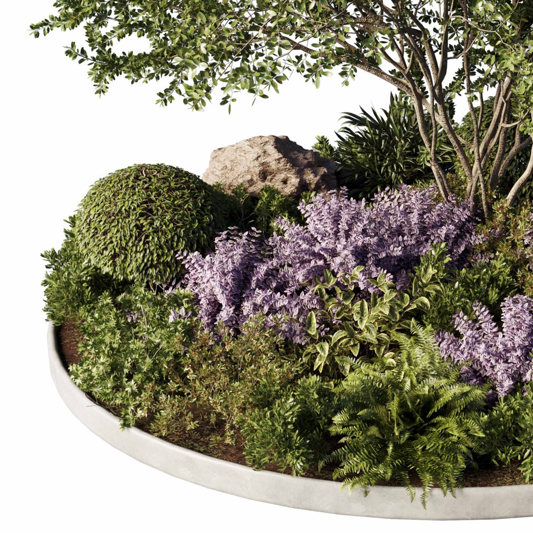 Circle Garden Plants - Outdoor Plants 201 3D Model for VRay, Corona ...