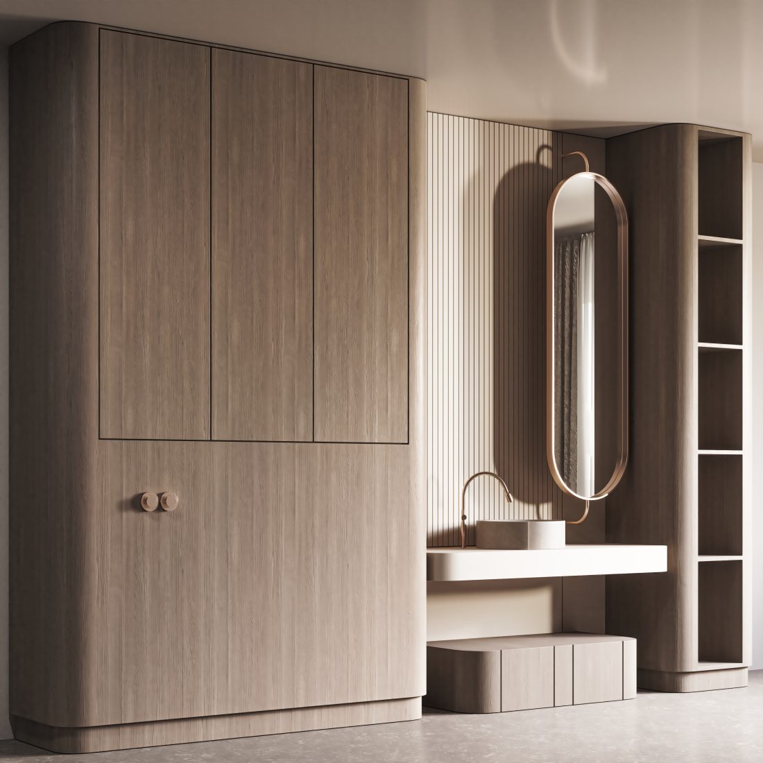 Bathroom Furniture Set 27 - 3D Model for VRay, Corona